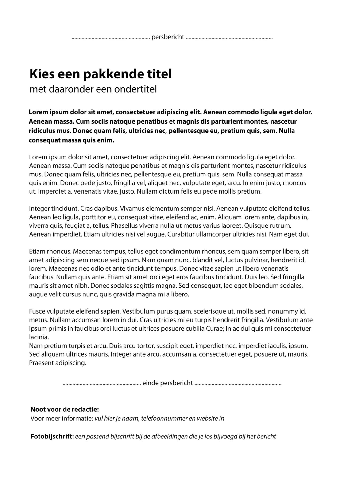 Zo schrijf je een goed persbericht - De Zalige Zalm
